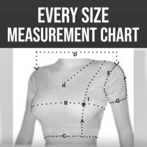 Blouse Cutting Measurement Chart | Every Size Chart - TailoringinHindi