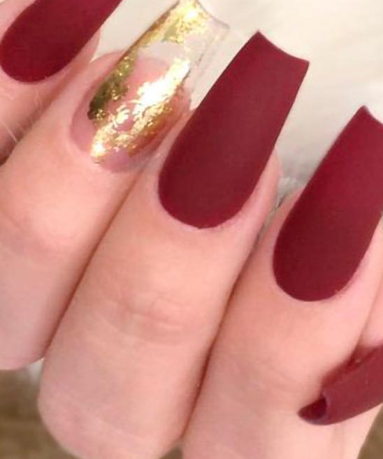 50 Burgundy Acrylic Nails 2024 Tailoringinhindi