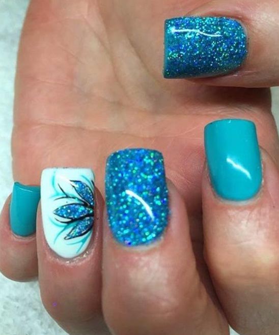 Blooming Blues: Flower-Inspired Nail Designs - TailoringinHindi