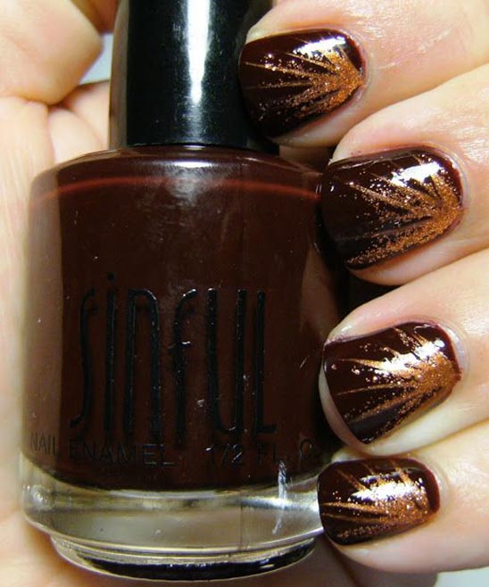Molten Glam: Stunning Copper Nail Designs - TailoringinHindi
