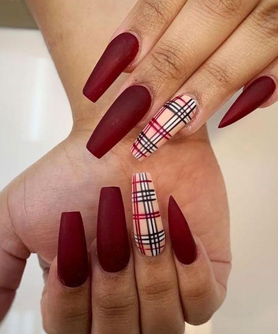 50 Red Coffin Nail Designs 2024 Tailoringinhindi